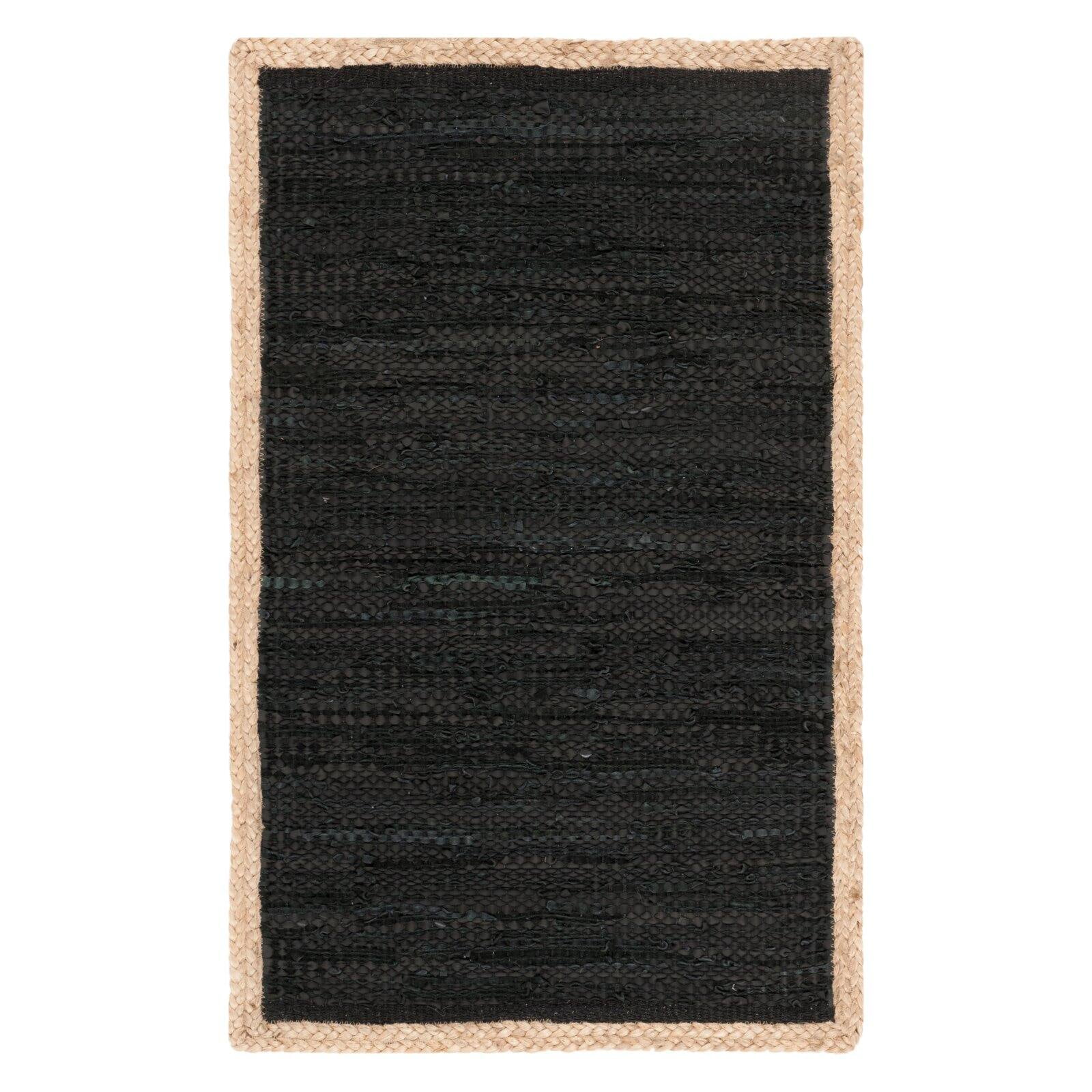 Safavieh Handmade Cape Cod Milly Coastal Jute Rug Black/Natural 2'3" x ...