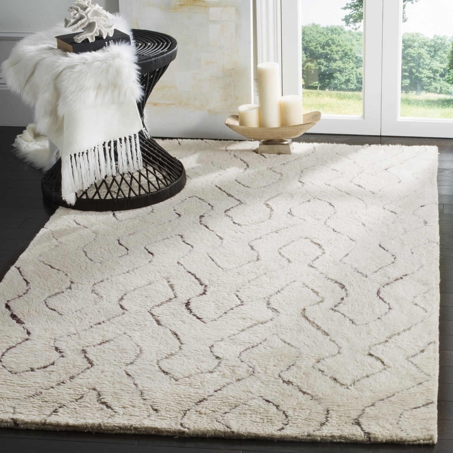 SAFAVIEH Casablanca Rada Abstract Area Rug, Ivory/Multi, 8' x 10 ...