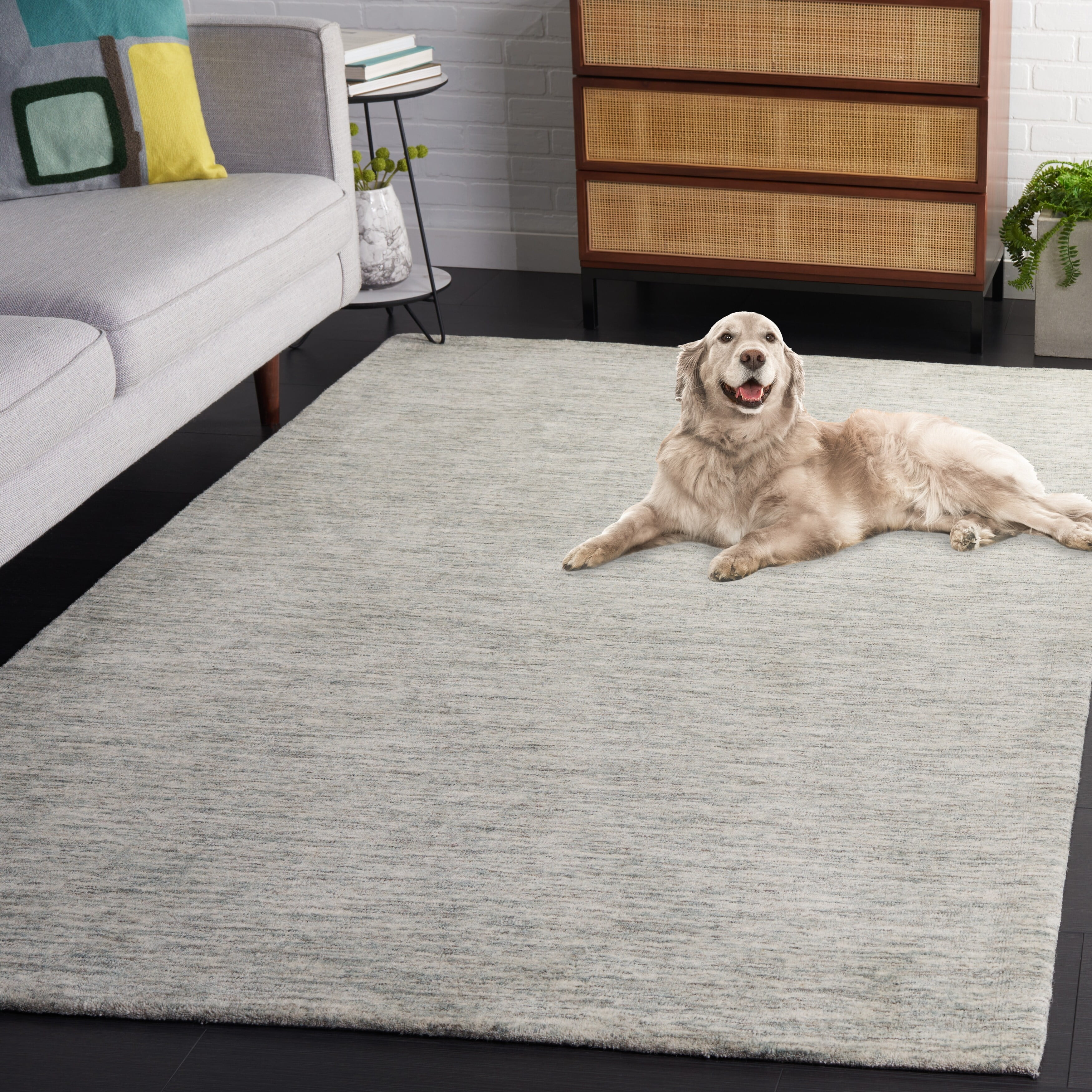 Safavieh Handmade Himalaya Alfea Solid Wool Rug 2'3" x 8' Runner - Teal ...