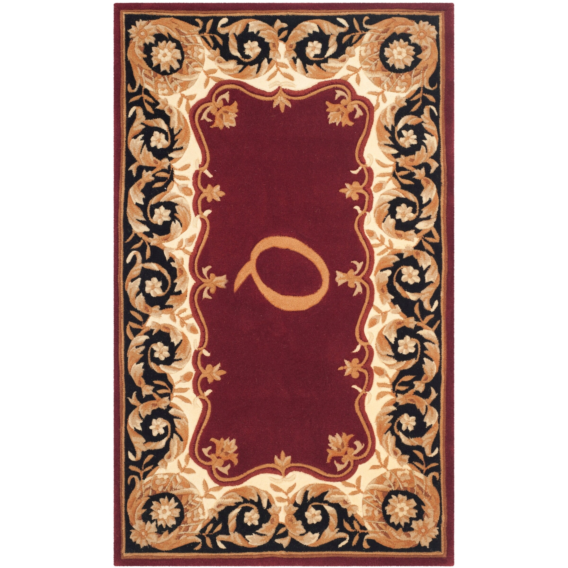 Safavieh Handmade Naples Taje Traditional Oriental Wool Rug Maroon Q 3 ...