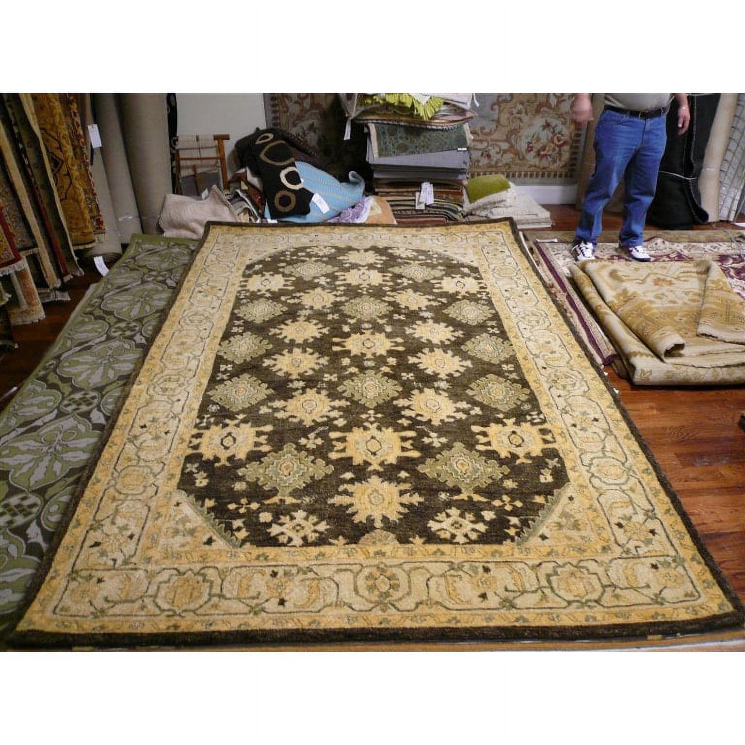 Safavieh Handmade Taj Mahal Bibine Traditional Oriental Wool Rug 6' x 9 ...