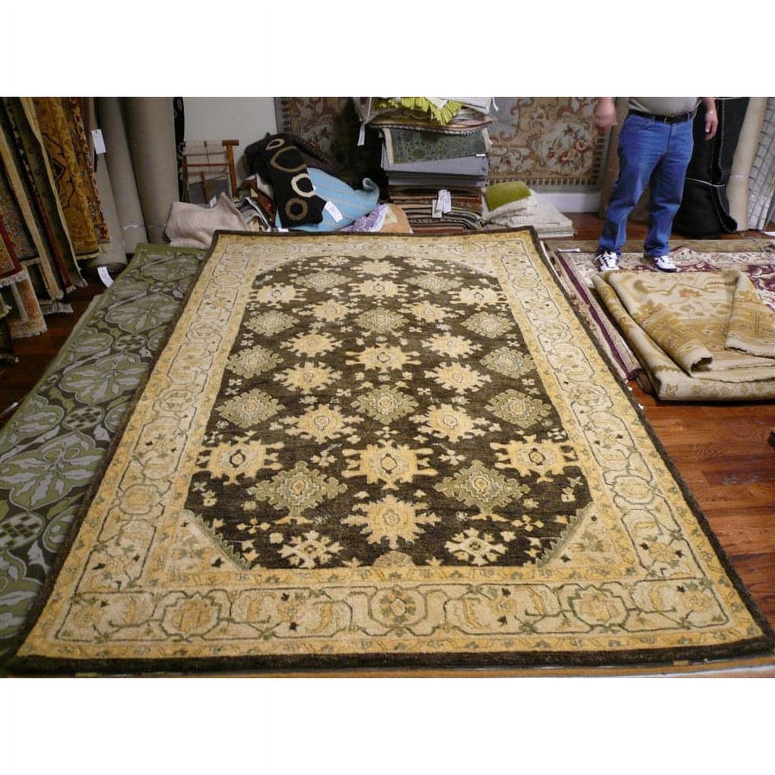 Safavieh Handmade Taj Mahal Bibine Traditional Oriental Wool Rug 8' x ...