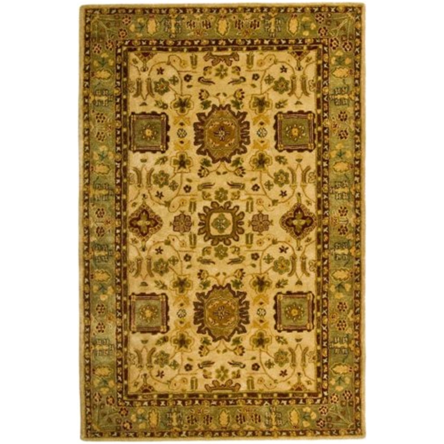 Safavieh Handmade Taj Mahal Nato Traditional Oriental Wool Rug 2'6" x 8 ...
