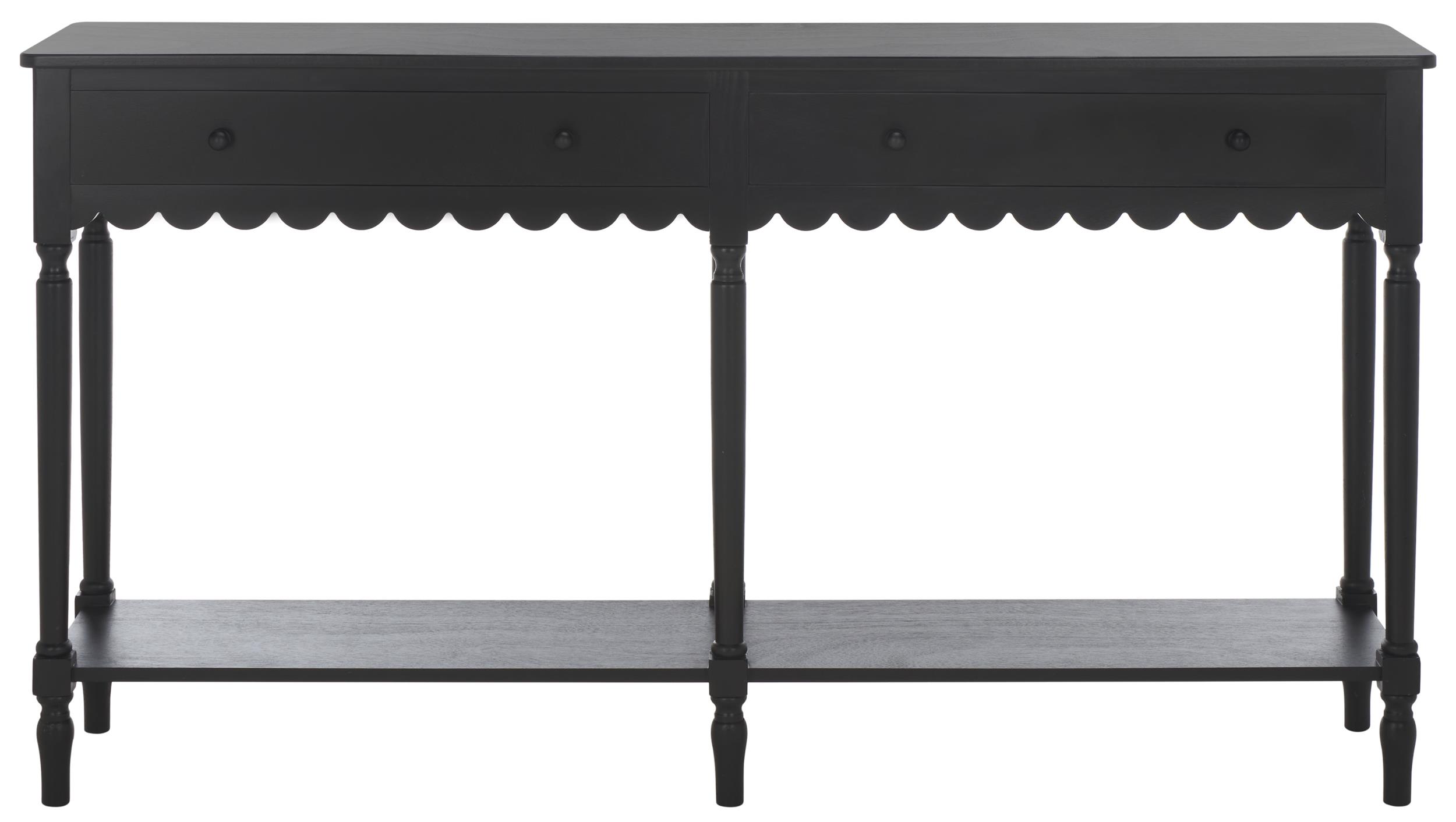 Safavieh Haven Wood 2 Drw Large Console in Matte Black - Walmart.com