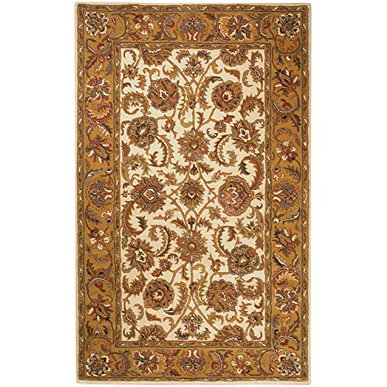 Traditional Rug - Heritage Wool Pile -Ivory/Gold-Color:Ivory/Gold ...