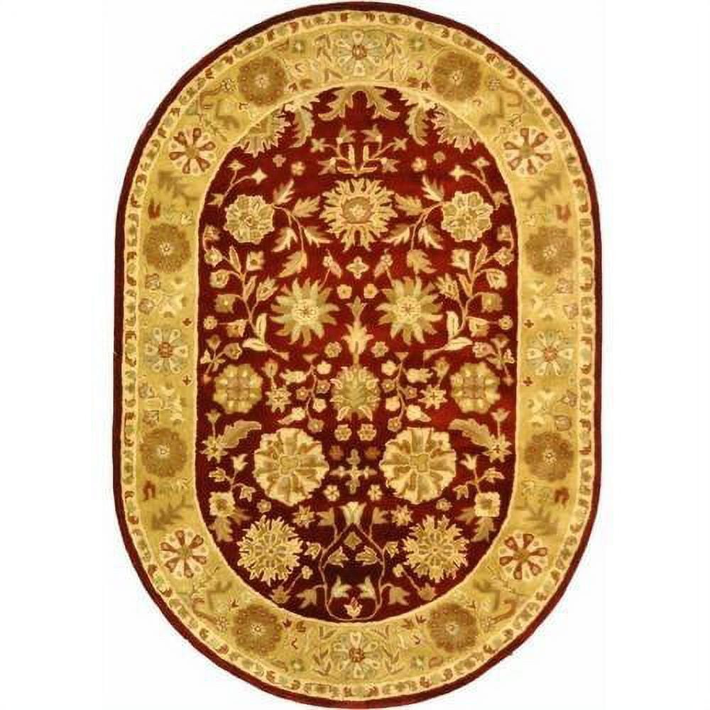 SAFAVIEH Heritage Huntington Traditional Wool Area Rug, Red/Gold, 5' x ...