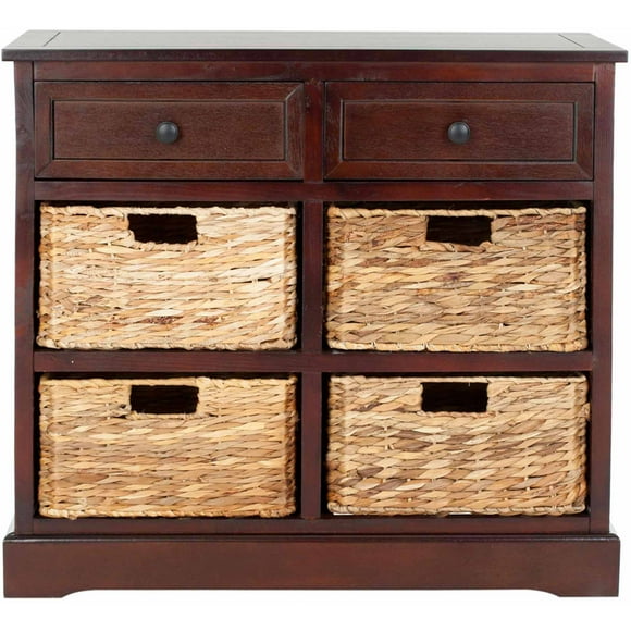 Storage Chest Wicker Baskets Unit