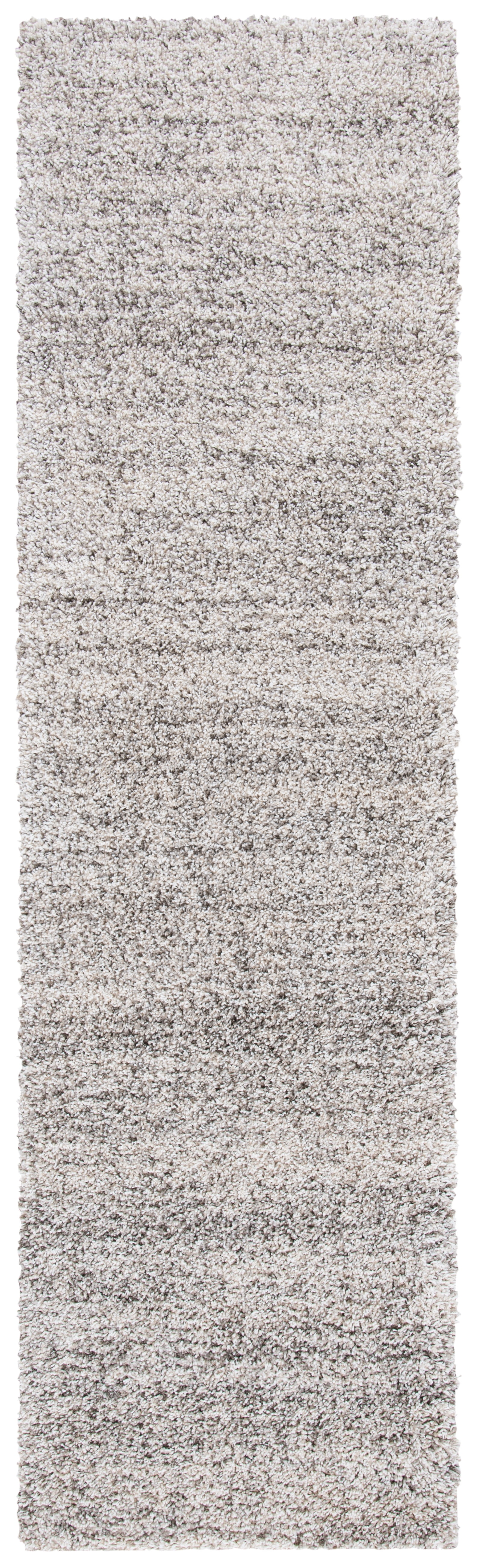 SAFAVIEH Hudson Jaden Striped Shag Runner Rug, Ivory/Grey, 2'3" x 6 ...