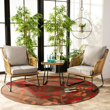 Mainstays Skyler Steel 3-Piece Wicker Rope Chat Set, Grey - Walmart.com