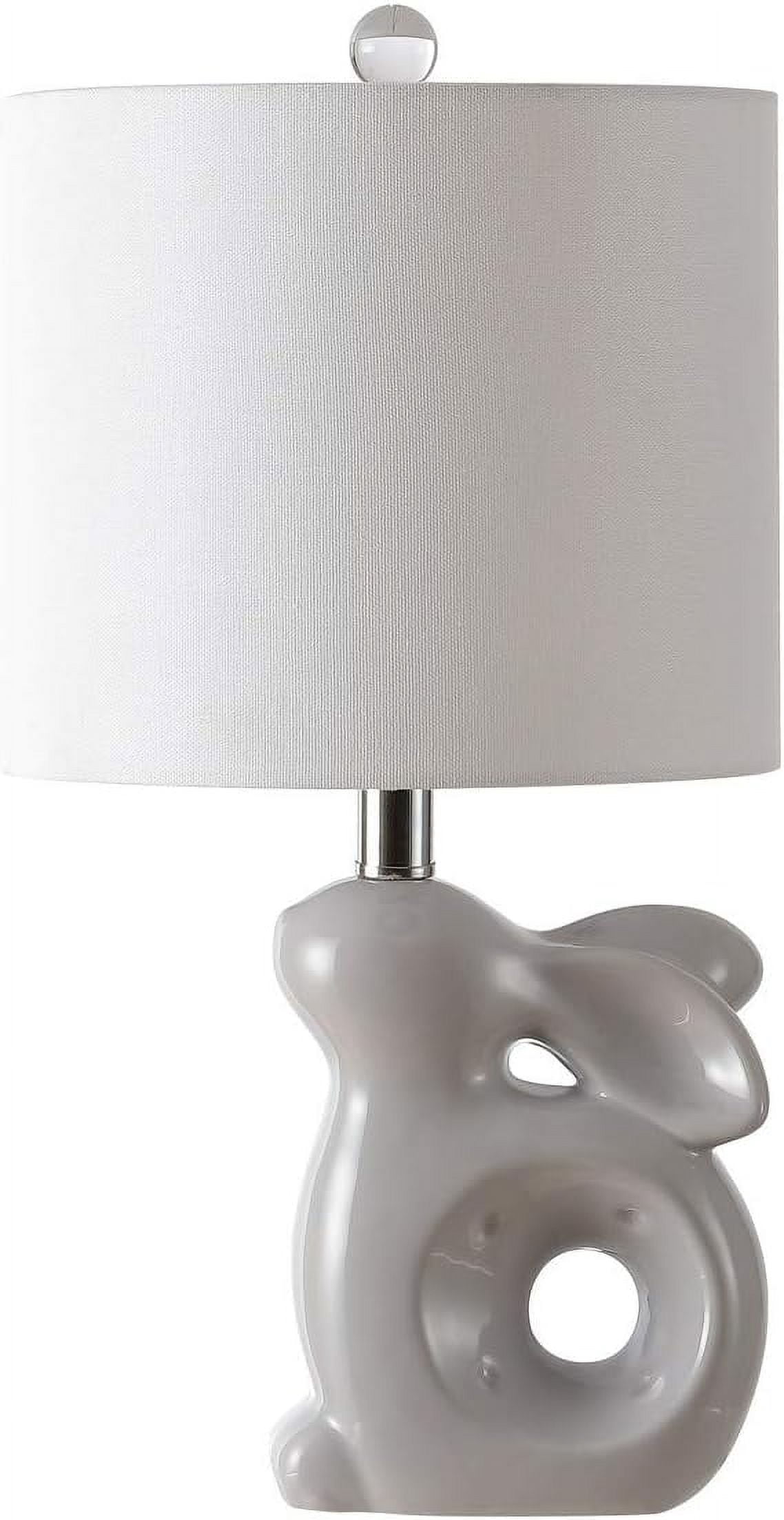 Safavieh Kids Lighting Collection Ruby Rabbit Grey Ceramic 19-inch ...