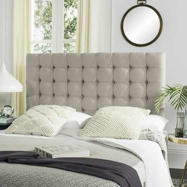 SAFAVIEH Lamar Modern Tufted Headboard - Queen Grey Velvet - Walmart.com