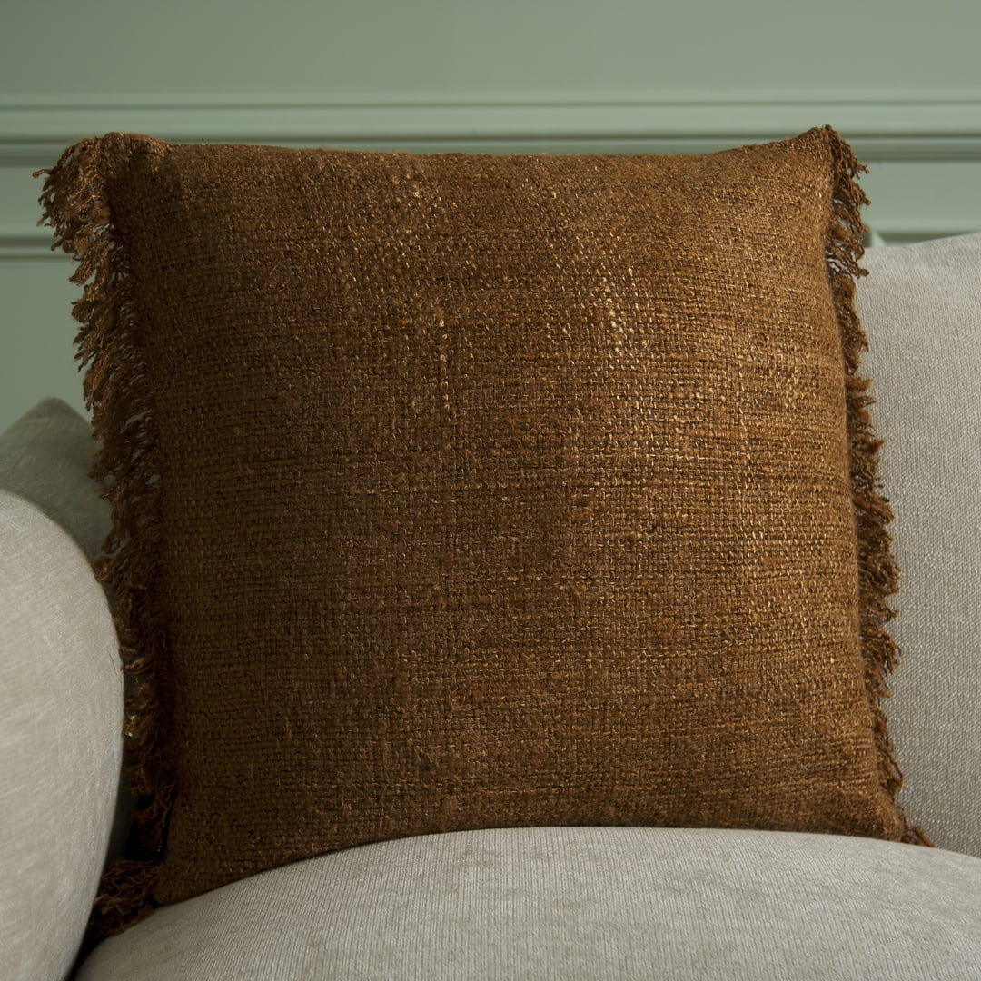 Safavieh Lumiza 20" x 20" Modern Cotton Decorative Pillows, Rust ...