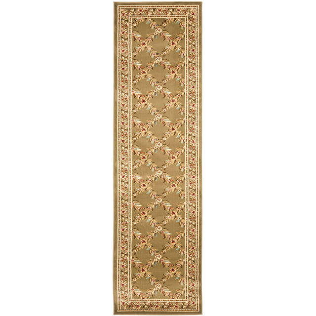 SAFAVIEH Lyndhurst Marshall Floral Border Runner Rug, Green, 2'3" x 8 ...