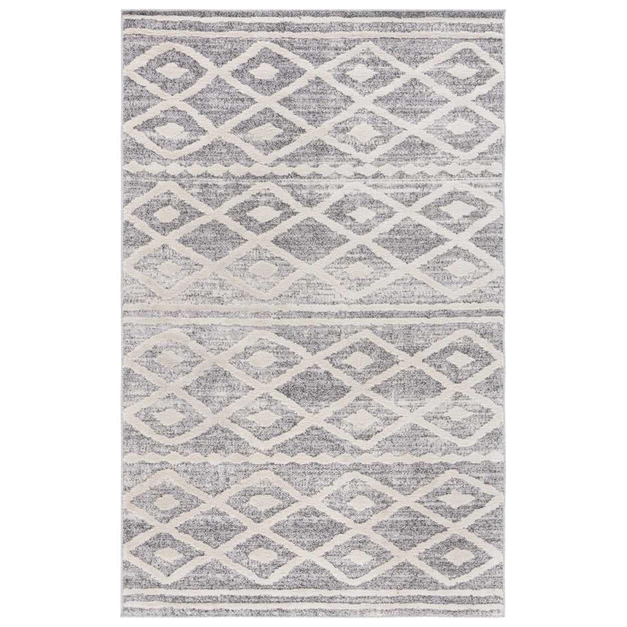 Safavieh MSRS0730F Martha Stewart Lucia Shag Grey / Ivory - Walmart.com