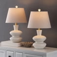Safavieh Mecca 13" Modern Resin Table Lamp, Off-White, Set of 2 ...