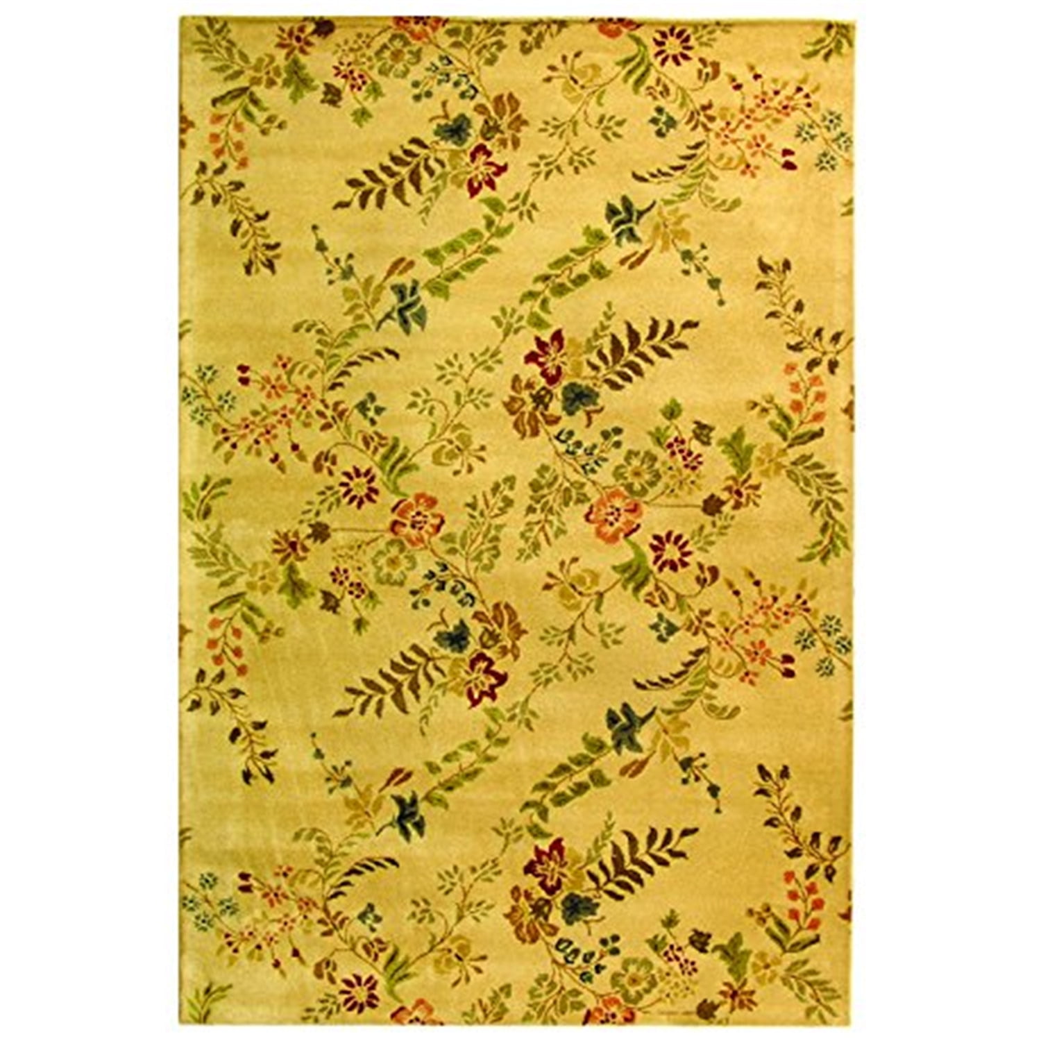 Country & Floral Rug - Metro Wool Pile -Ivory/Multi-Color:Ivory/Multi ...