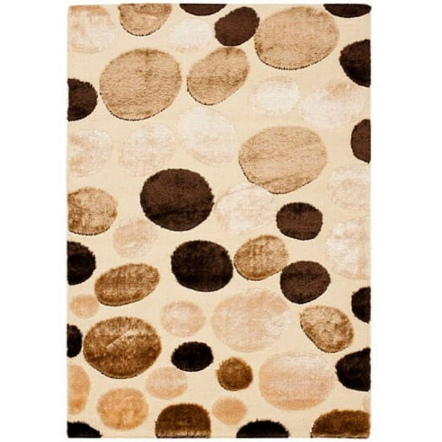 Safavieh Miami Shag Cream (Ivory)/Multi Polka Dots Rug - Walmart.com
