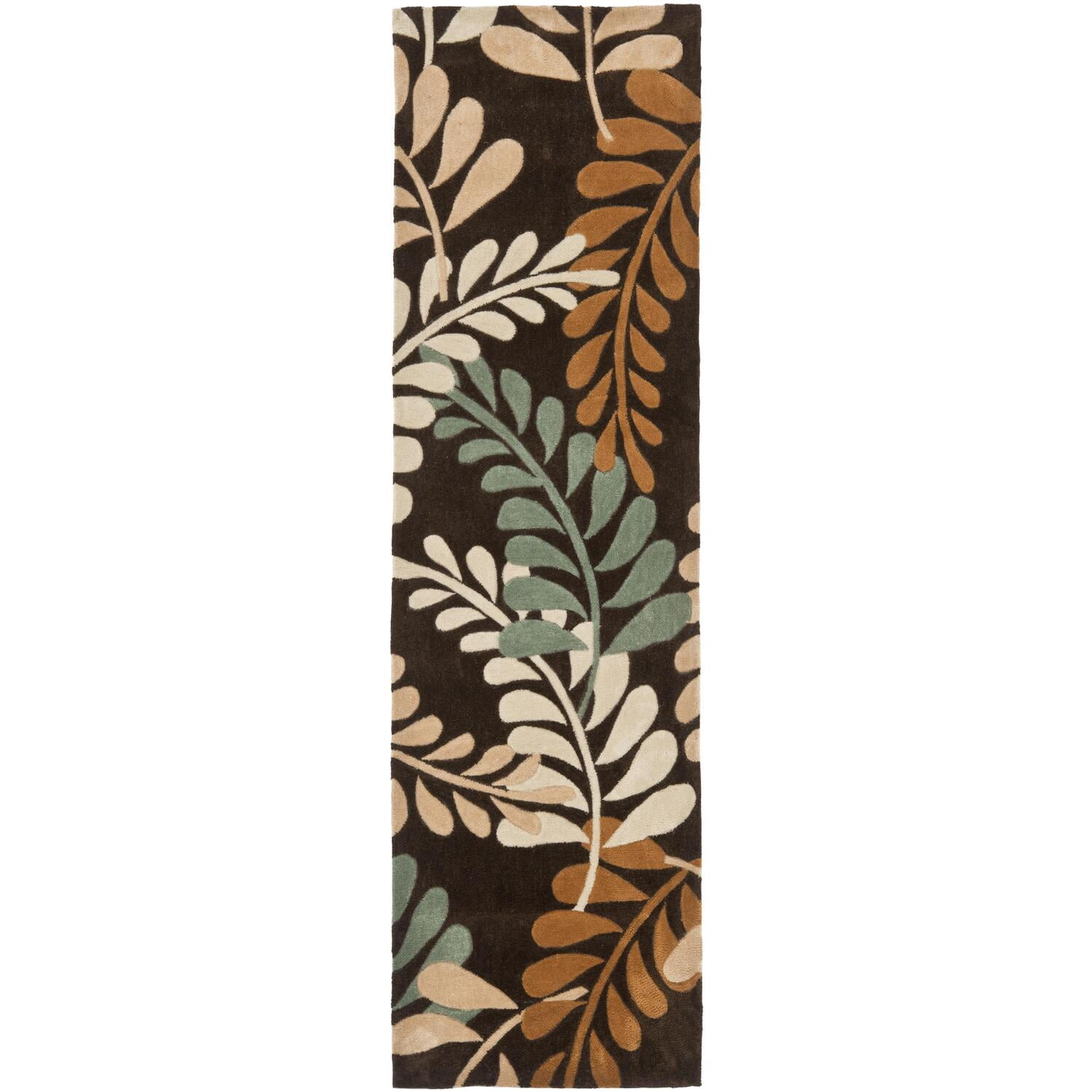 Safavieh Modern Art Iqera Hand Tufted Runner Rug, Brown and Multi ...