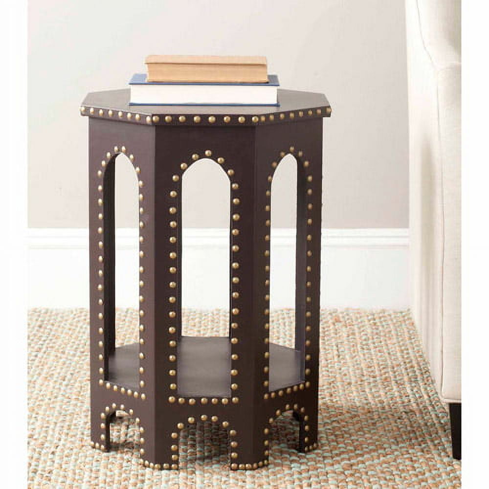 Safavieh Nara Bicast Leather End Table, White Croc - Walmart.com