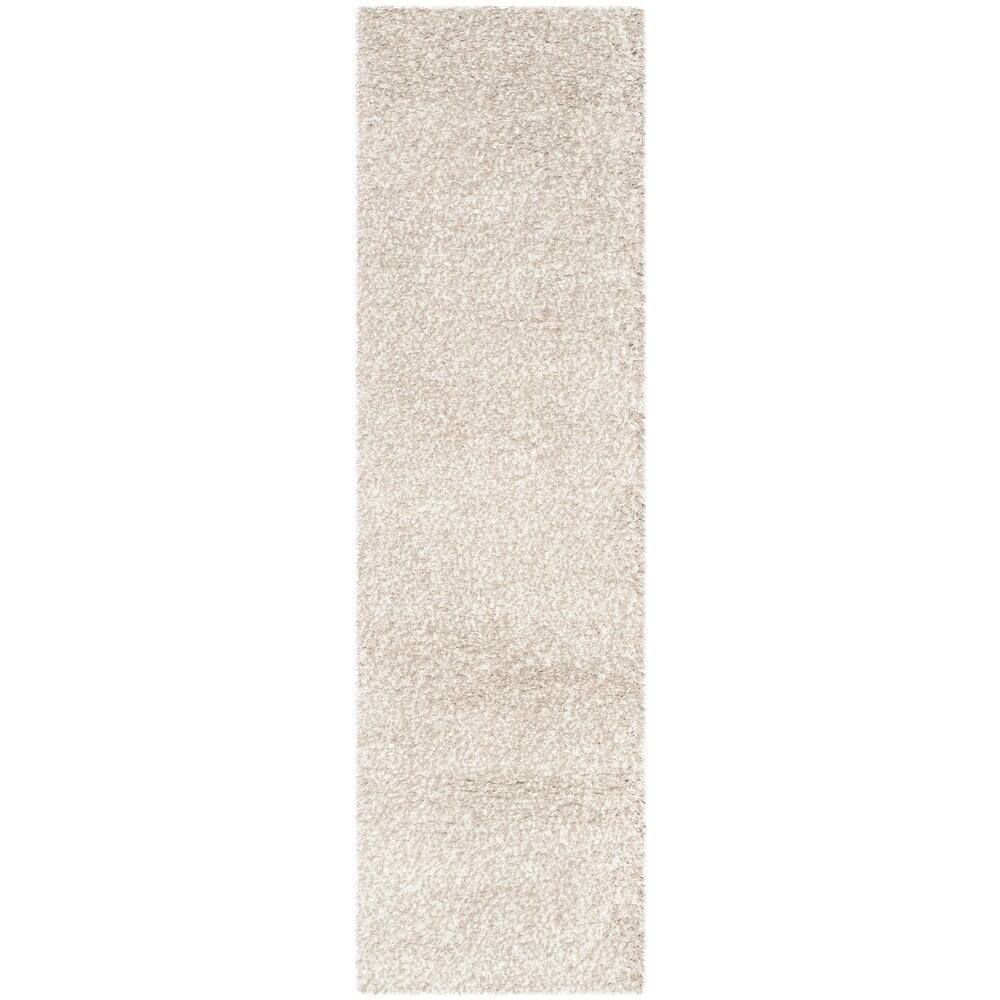 Safavieh New York Shag Ruslana 1.2-inch Thick Rug Beige/Beige 2'3" x 8 ...