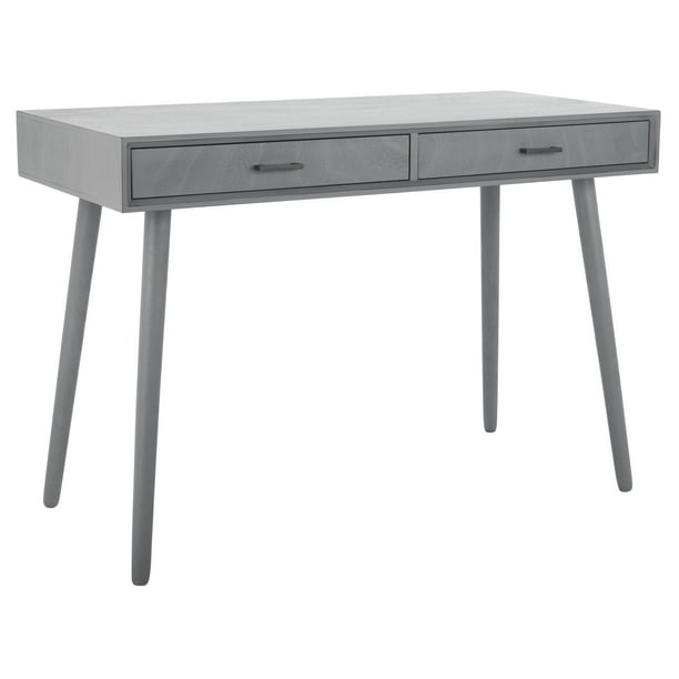 Safavieh O' Dwyer Solid Retro 2 Drawer Writing Desk, Distressed Grey ...