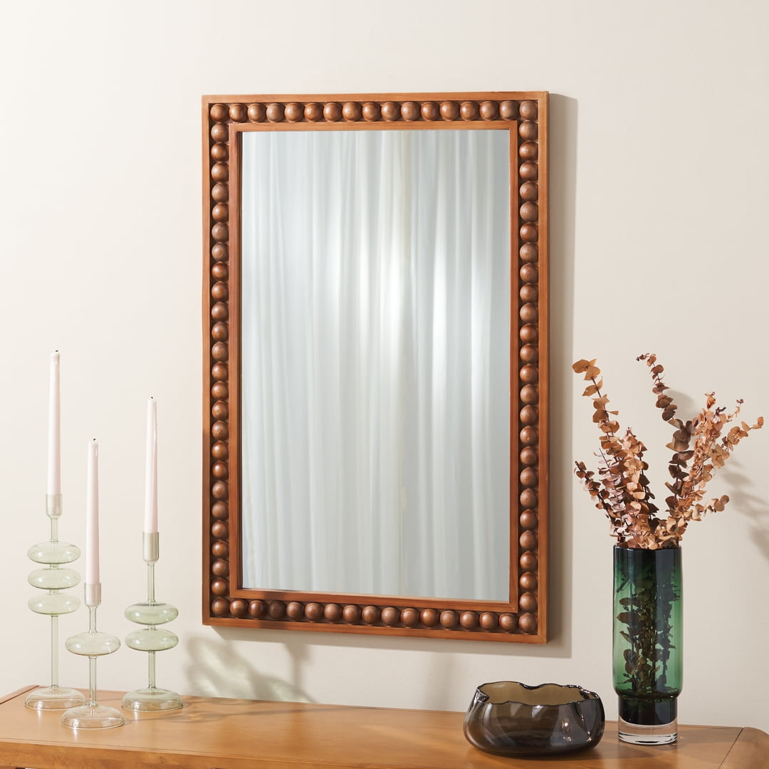 Safavieh Olena 24"x36" Brown Scandinavian Wall Mirror - Walmart.com