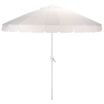 Safavieh Outdoor Buti 9ft Crank Umbrella, Yellow Stripe/White - Walmart.com