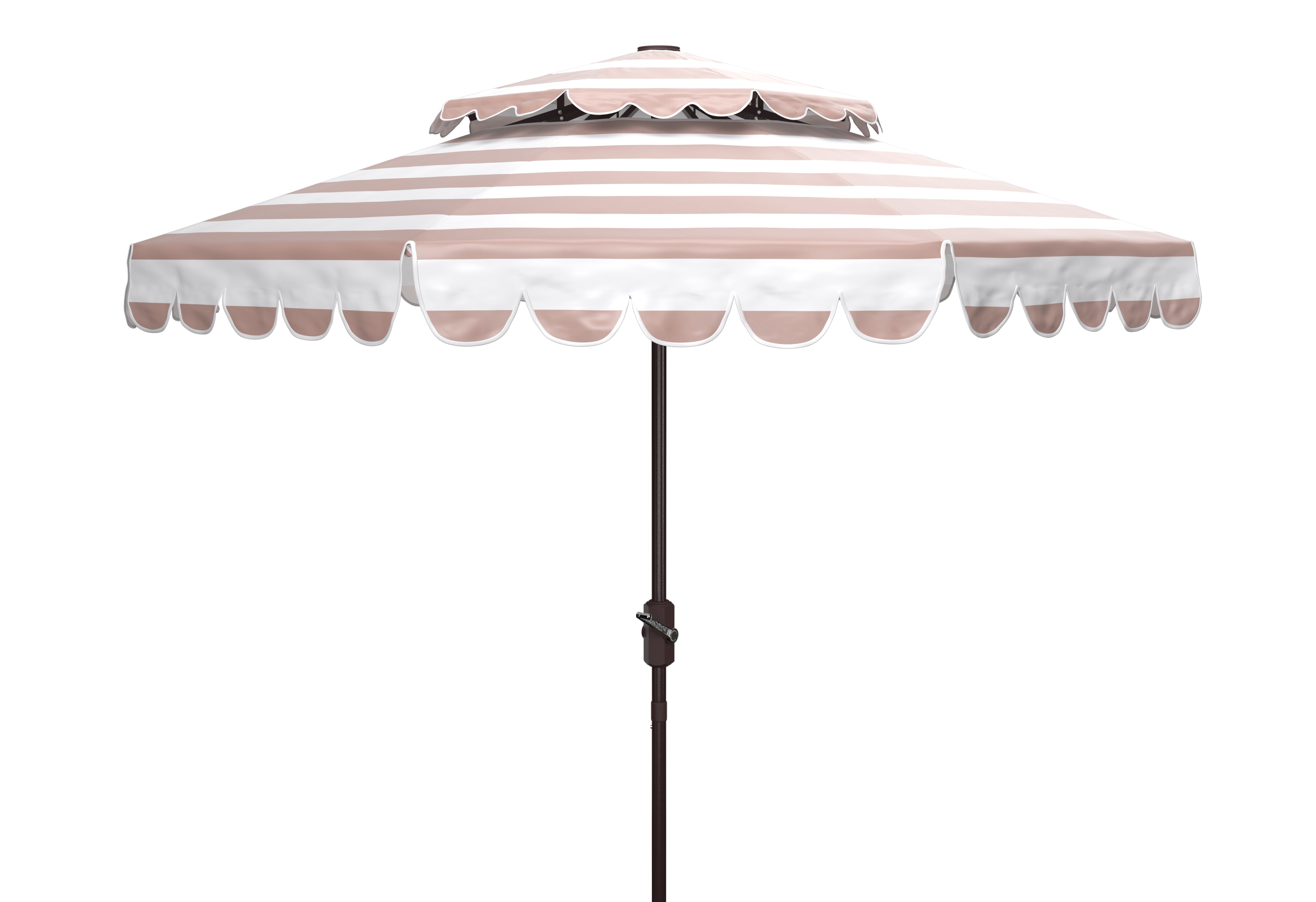 Safavieh Outdoor Vienna 9ft Crank Umbrella, Beige/White - Walmart.com