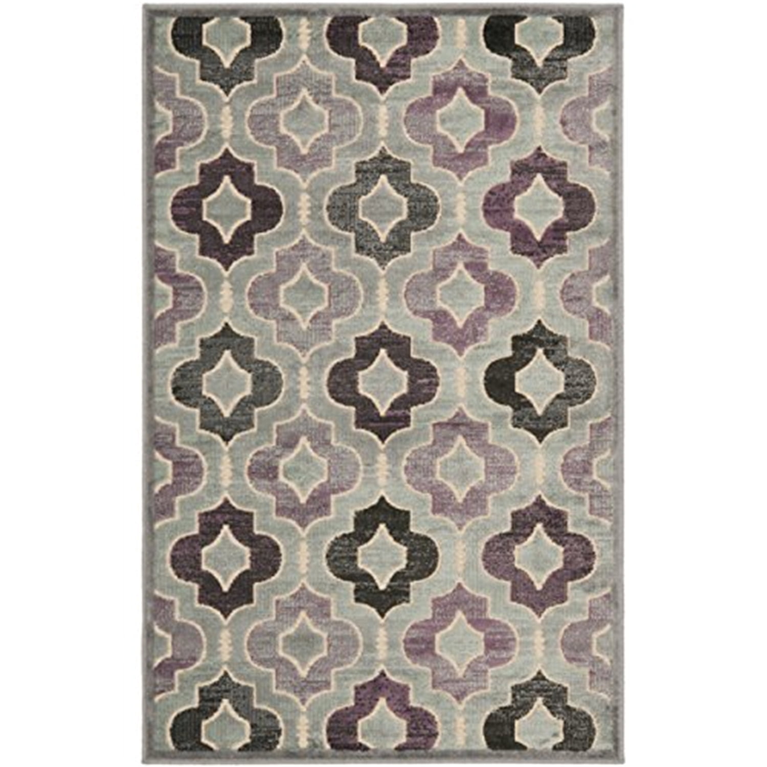 Transitional Rug - Paradise Viscose Pile -Grey/Multi Style-D-Color:Grey ...