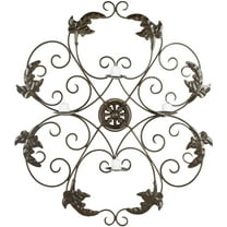 CosmoLiving by Cosmopolitan White Wooden Carved Geometric Wall Decor ...