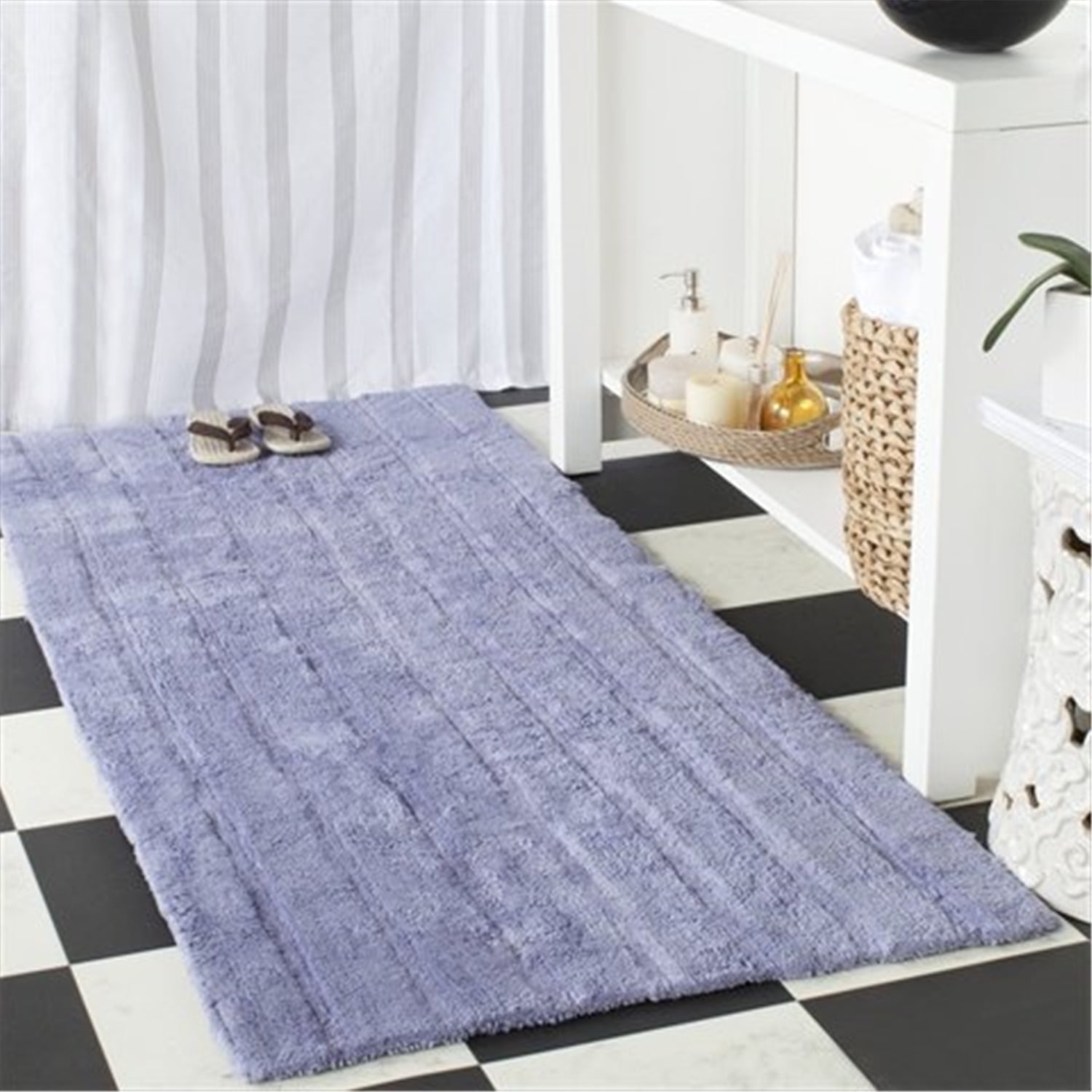 Safavieh Plush Master Spa Stripe Light Purple Bath Rug (Set Of 2) - 1'9 ...