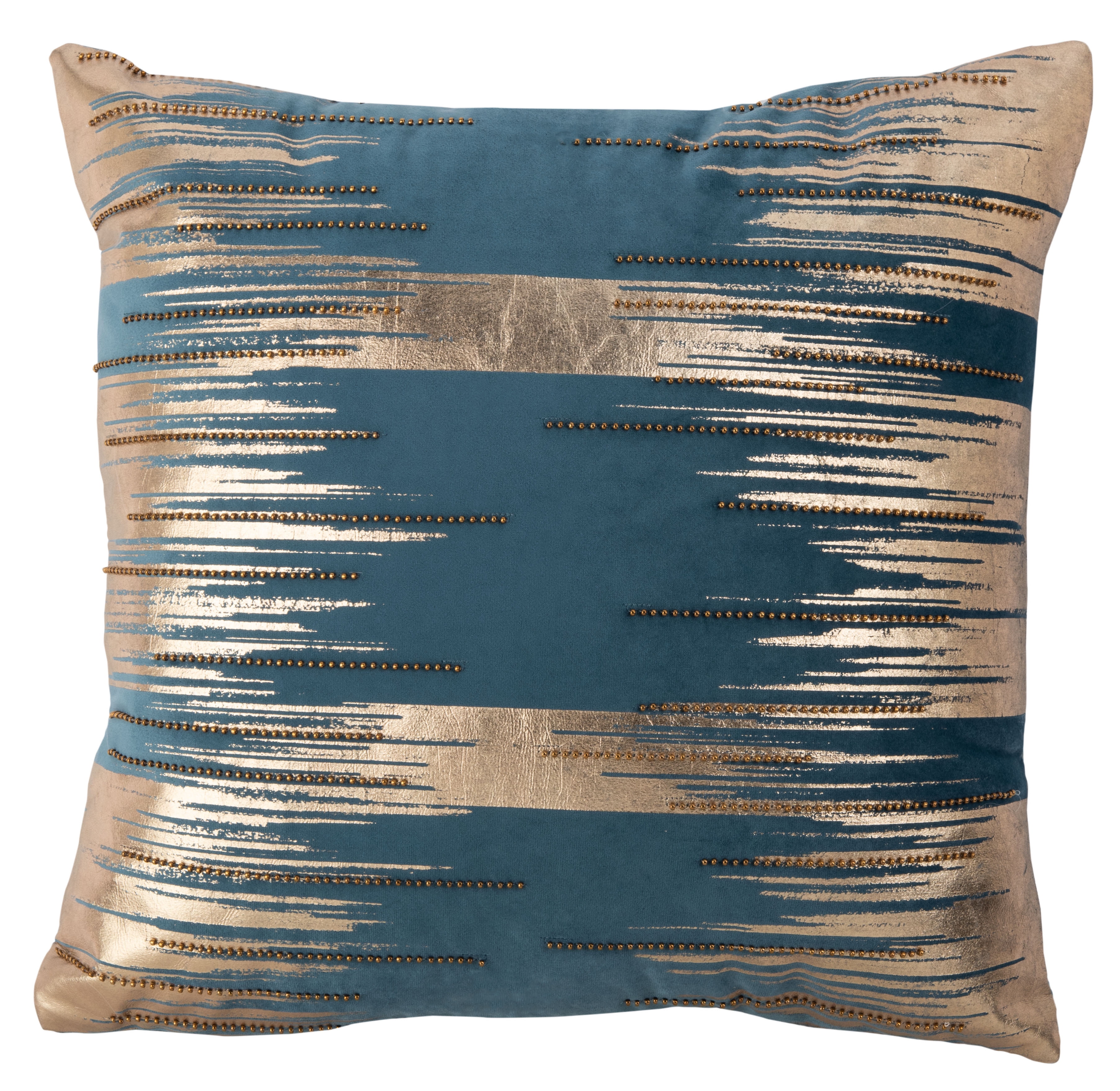 Safavieh Prasla Pillow Pillow, Green / Gold, 1'-6" X 1'-6" , Square ...