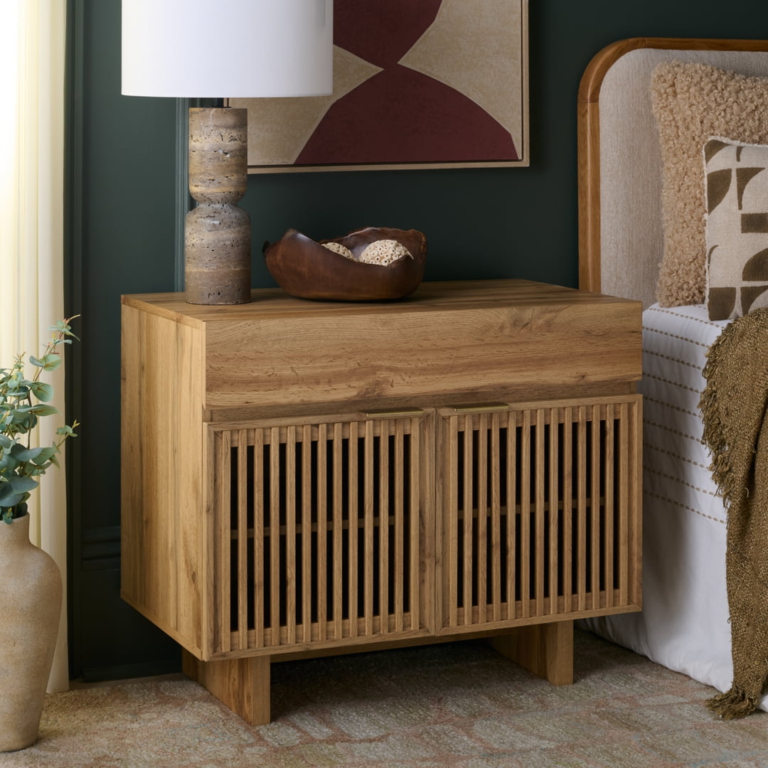 Safavieh Quaid Traditional Particle Board and Mdf Night Stands, Oak ...