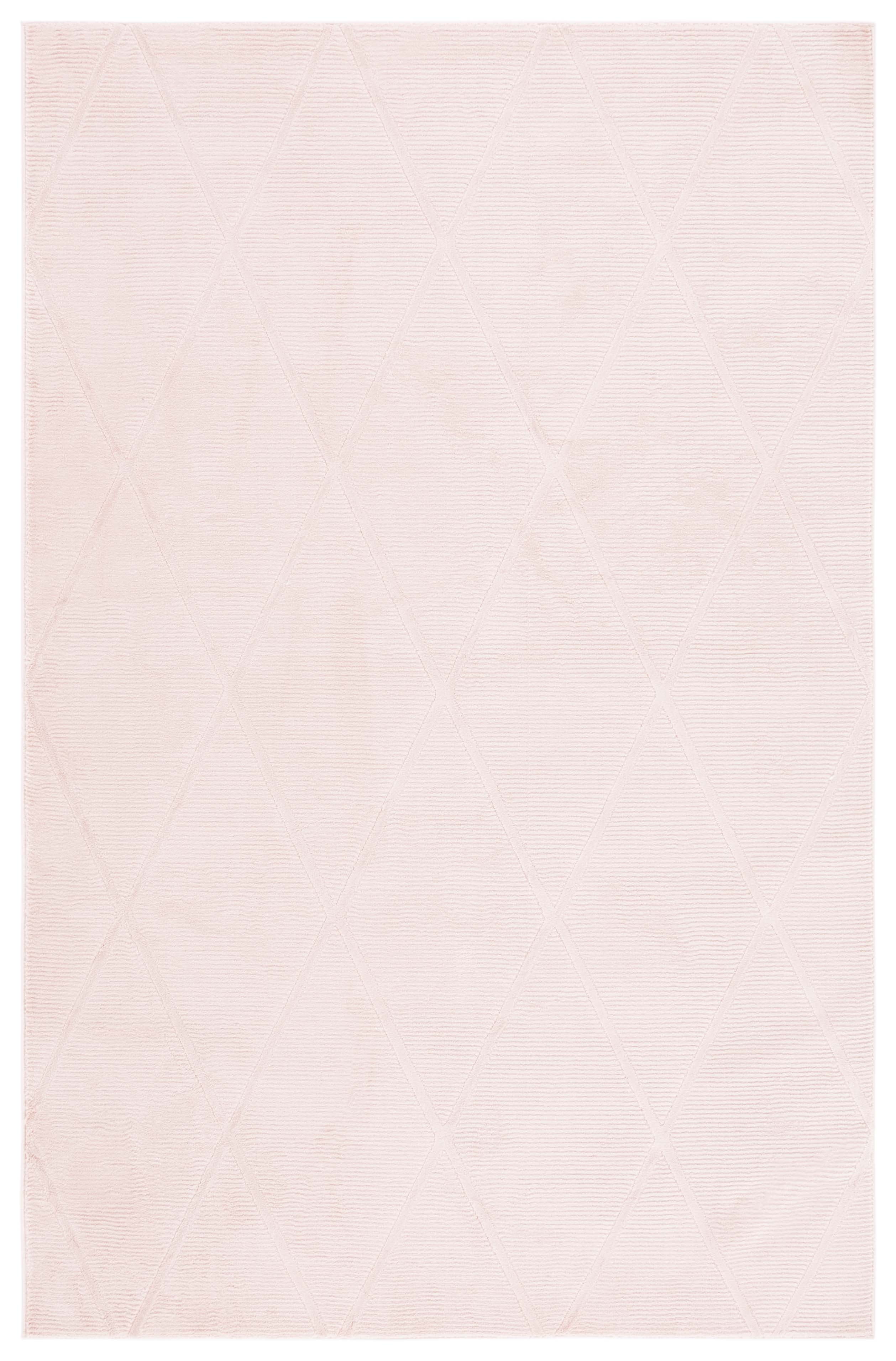 SAFAVIEH Revive Lorrin Diamond Polyester Area Rug, Pink, 5'3" x 7'7 ...