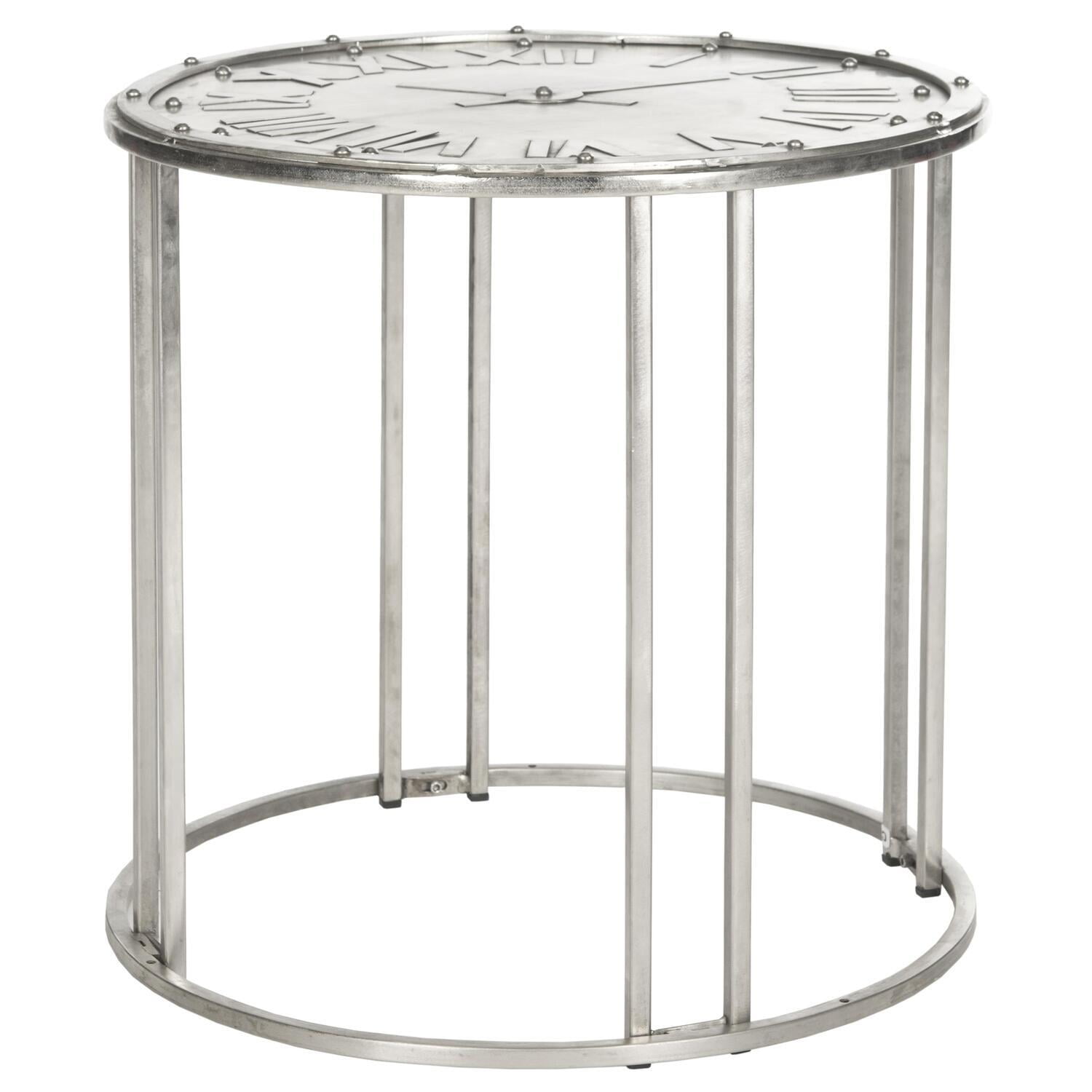 Roman Clock End Table-Color:Antique Silver - Walmart.com