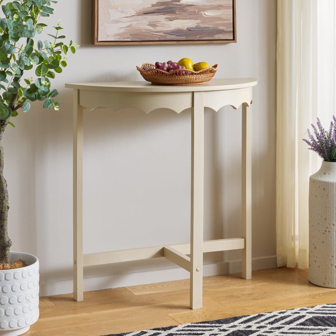 Safavieh Seraphina Cottage Half Round Wood Console Table, Sand ...