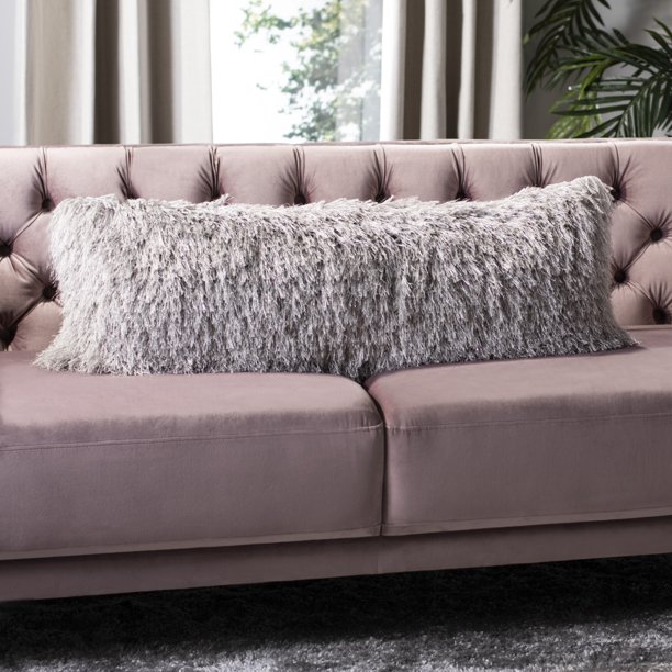 Safavieh Shag Modish Metallic Solid Plush Pillow - Walmart Business ...