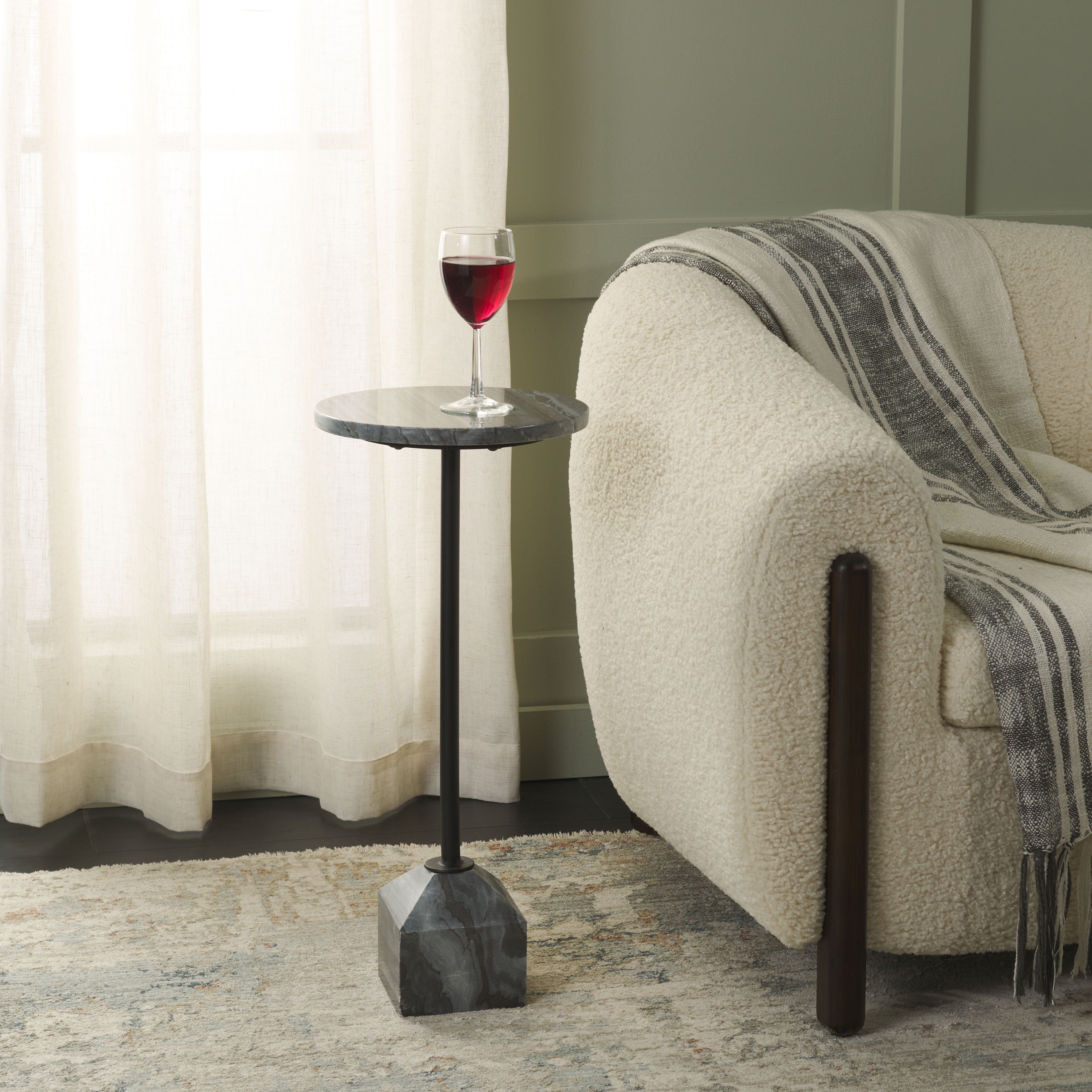 Safavieh Sumer Modern Iron Round End Table, Gray - Walmart.com