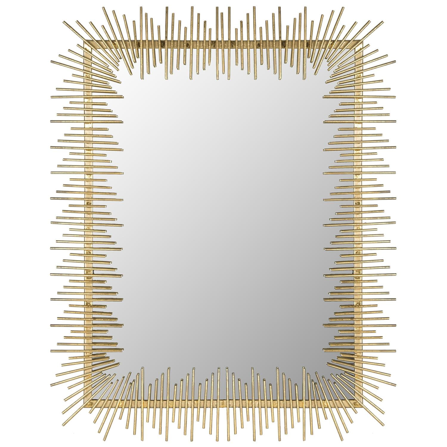 Safavieh Sunray Antique Gold 27 x 35-inch Rectangle Decorative Mirror ...
