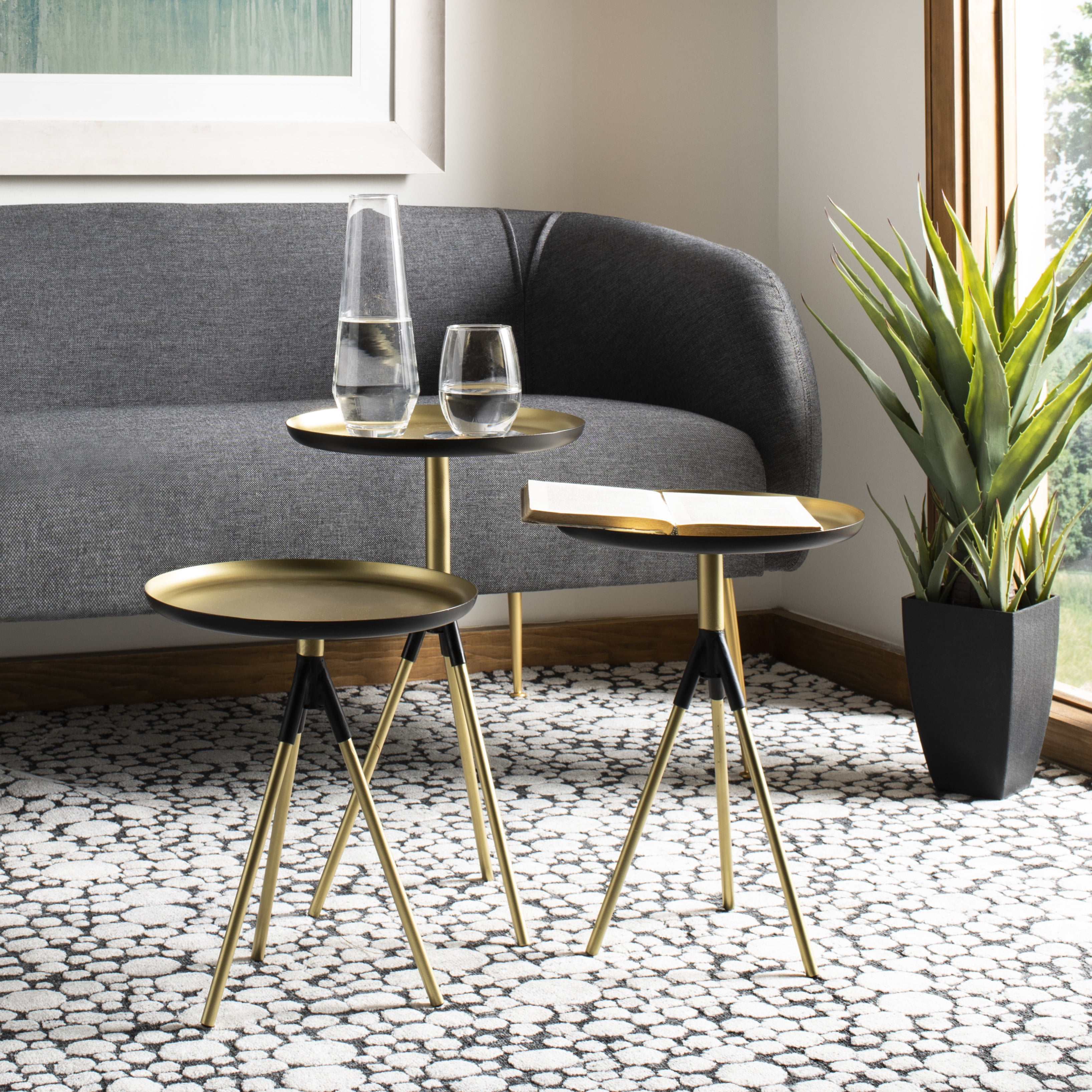 Free Shipping! Safavieh Talon Contemporary Metal Side Table Set of 3 ...