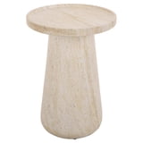 Safavieh Tina Outdoor Polystone End Table, Travertine - Walmart.com