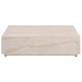 Safavieh Tina Rectangle Polystone Coffee Table, Travertine - Walmart.com
