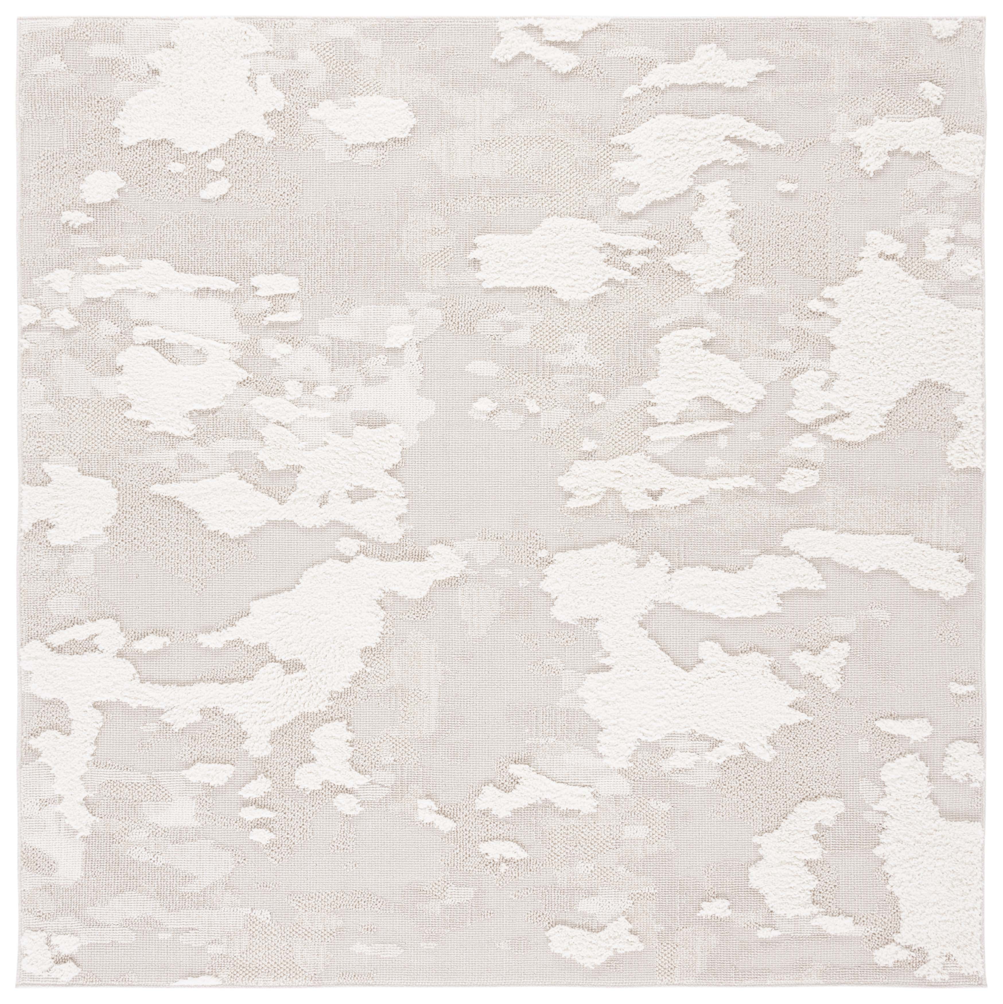 SAFAVIEH Trends Justin Abstract Area Rug, Beige/Ivory, 3' x 3' Square ...
