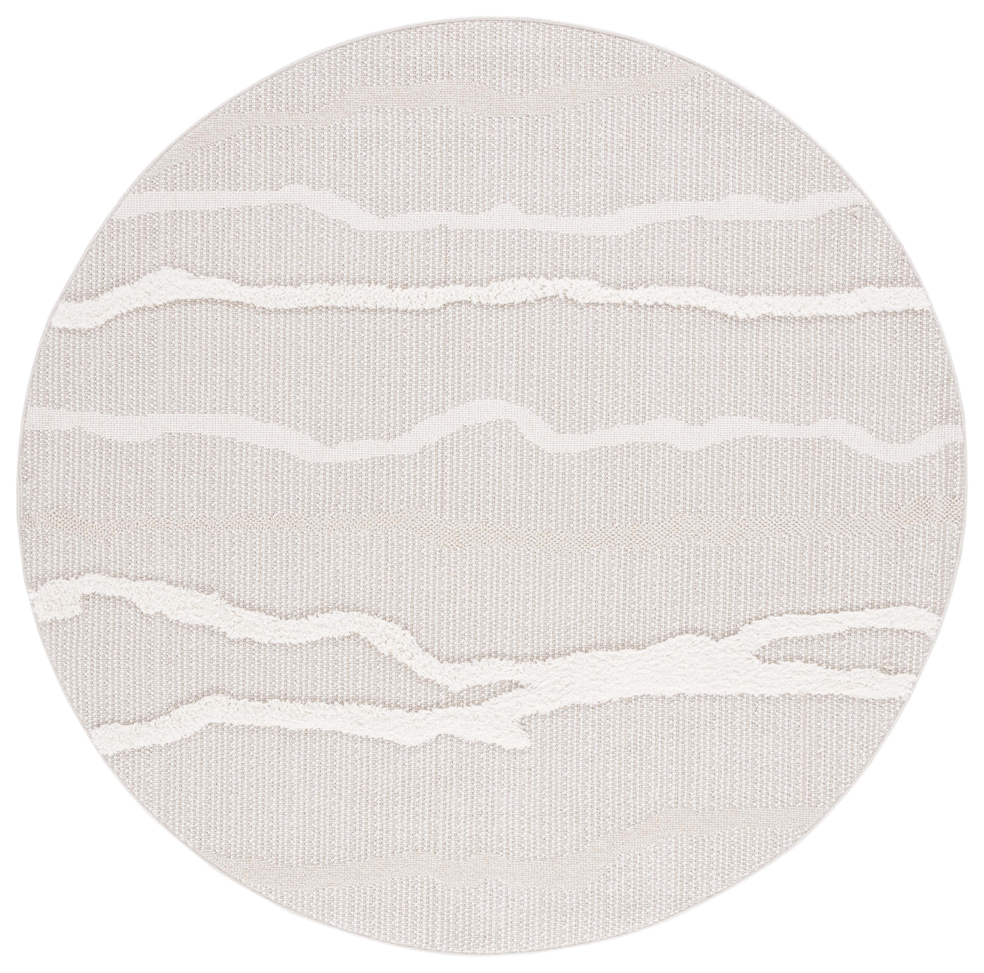 SAFAVIEH Trends William Geometric Area Rug, Beige/Ivory, 6'7" x 6'7 ...