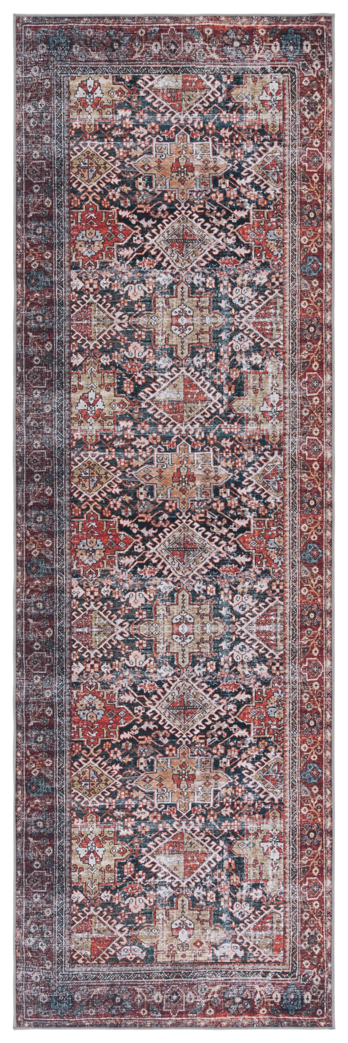 Safavieh Tucson Rug, Washable, Slip Resistant, 2'6" x 16' Runner, for ...