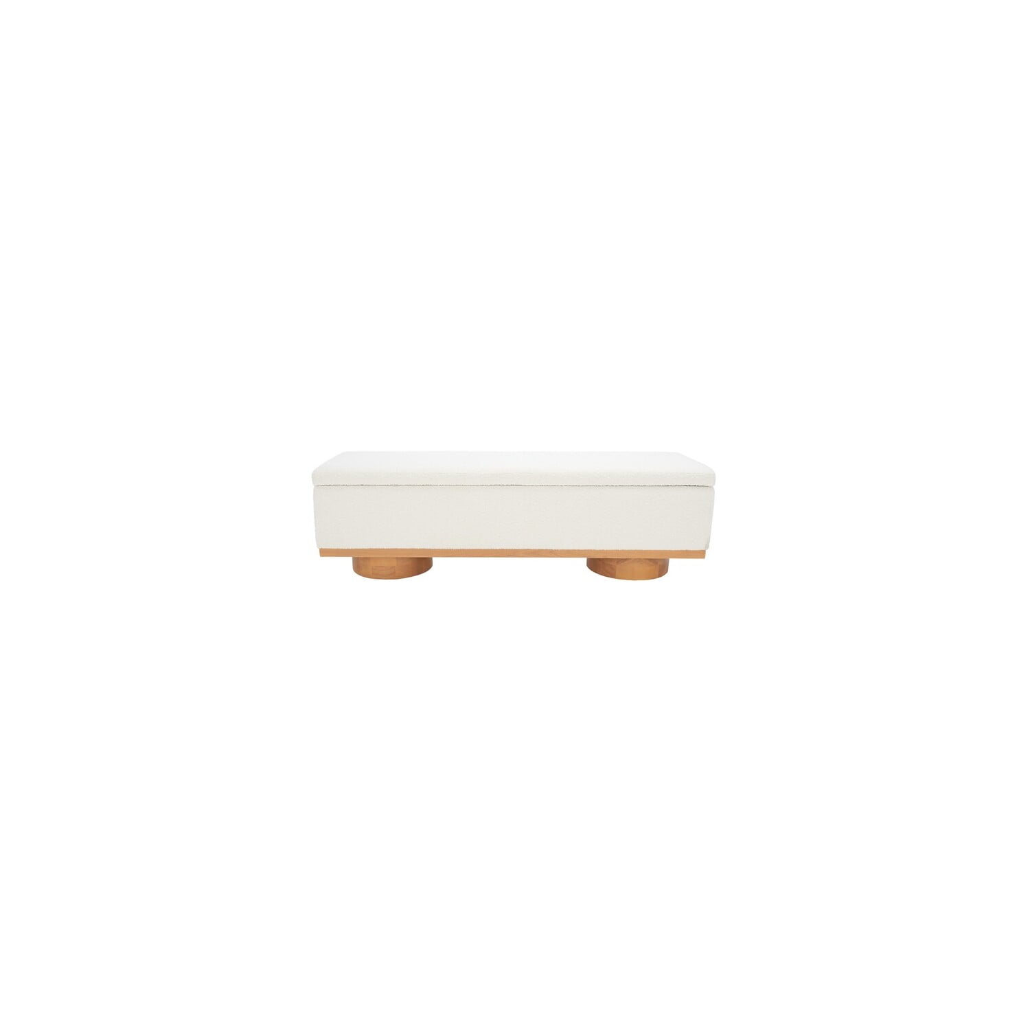 Safavieh Vianna Boucle Bench Furn Benches & Ottom, Ivory / Natural, 1 ...