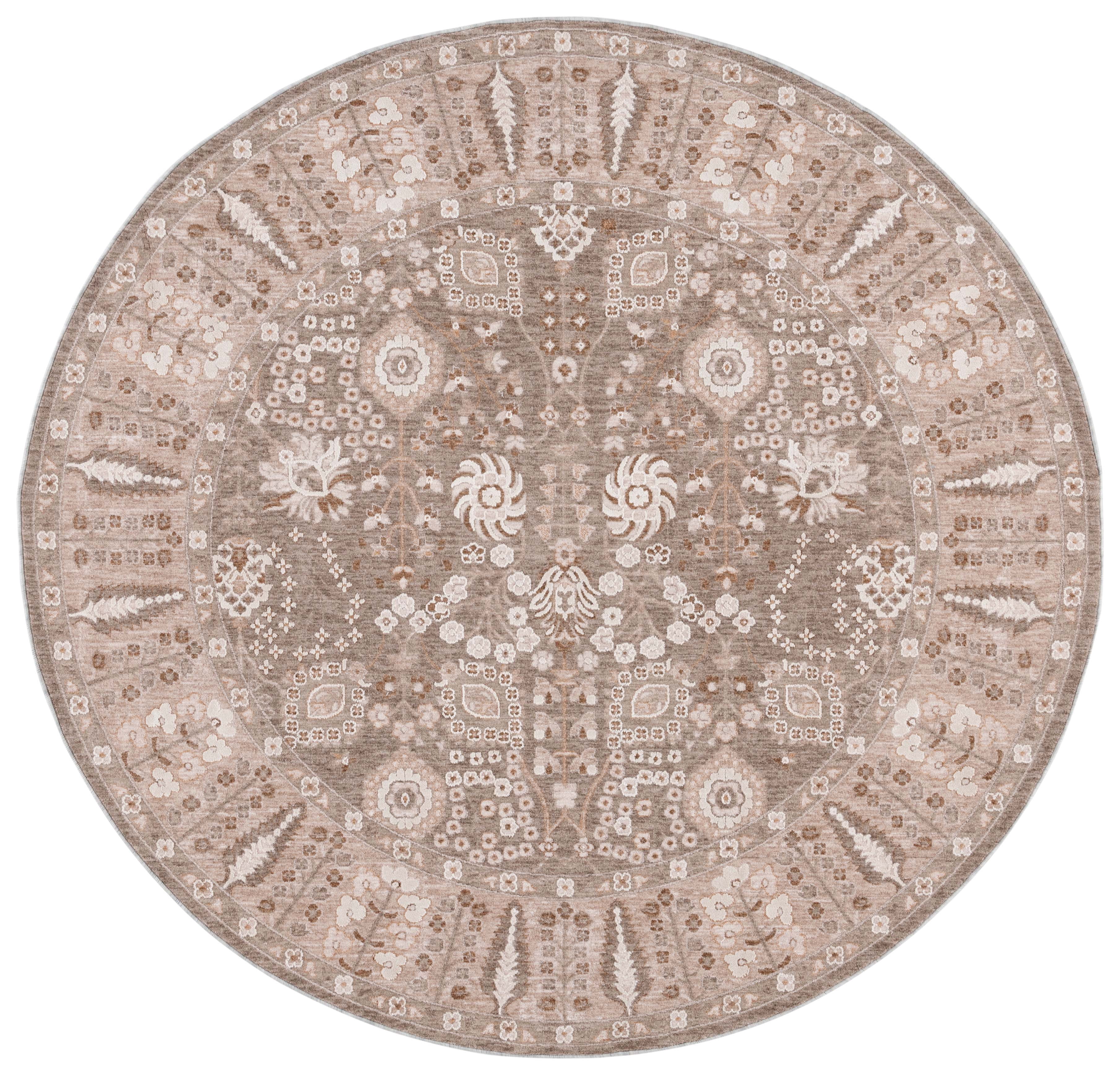 SAFAVIEH Willow Gorgi Abstract Area Rug, Sage/Beige, 6'3" x 6'3" Round ...