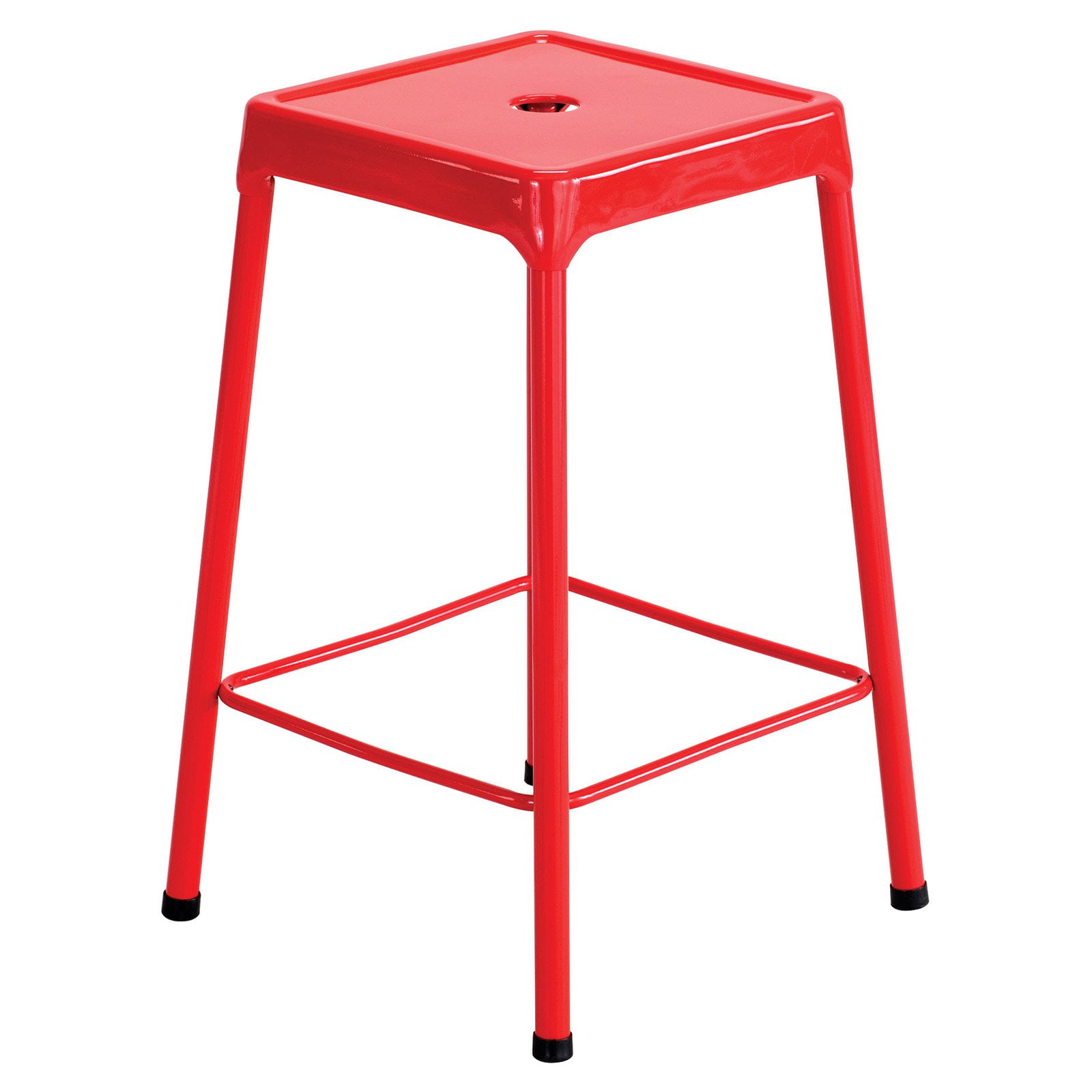 Safco 18" Nylon Steel Backless Guest Stool in Glossy Red - Walmart.com