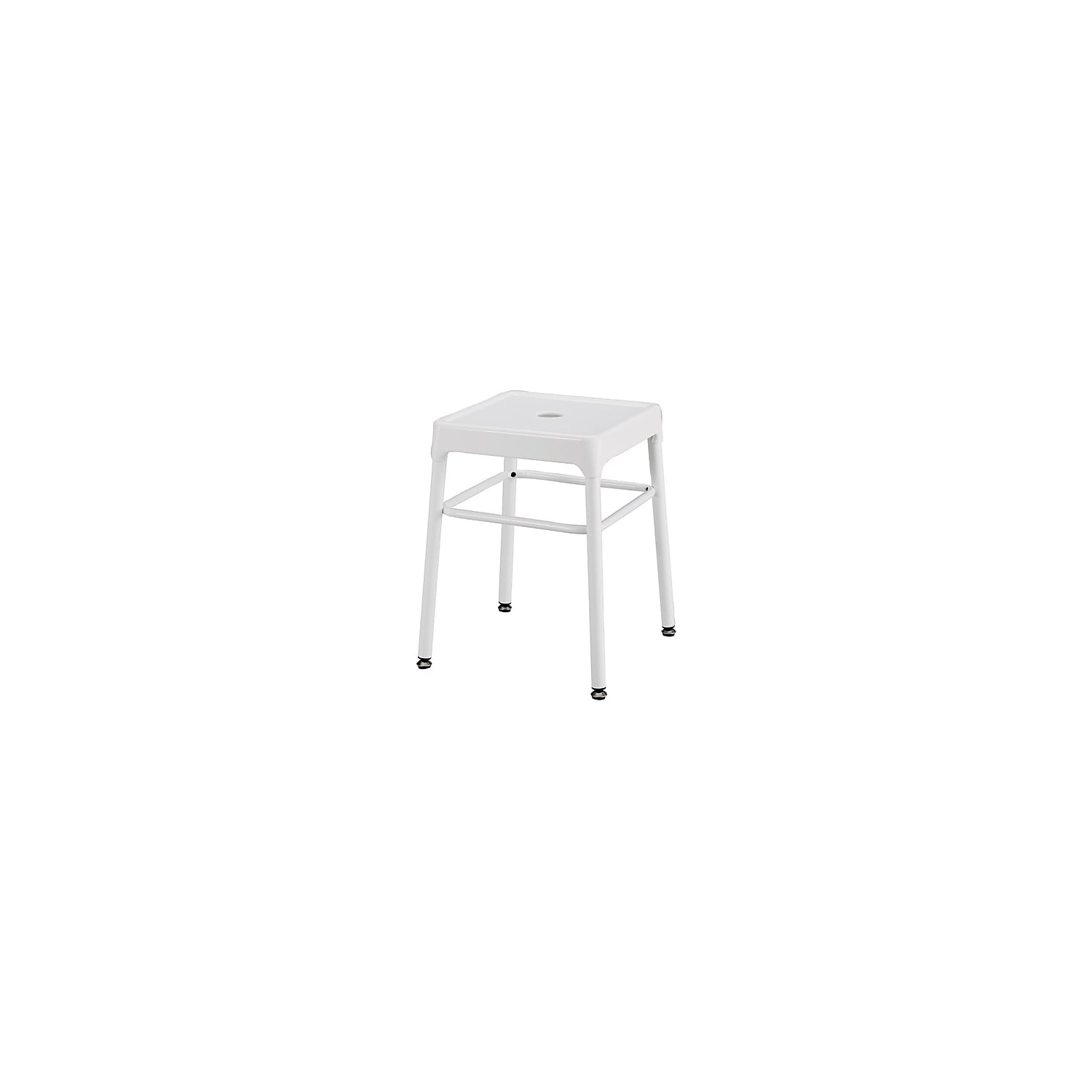 Safco 18" Nylon Steel Backless Guest Stool in White - Walmart.com