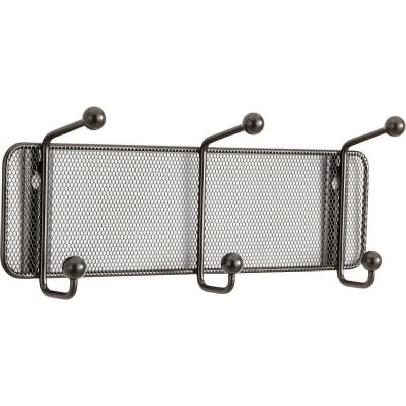Safco-1PK Onyx Mesh Wall Racks, 3 Hook, 14.75w X 3d X 5.5h, Black ...